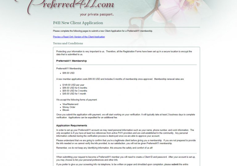 P411 (Preferred 411) Escort Site & Alternatives